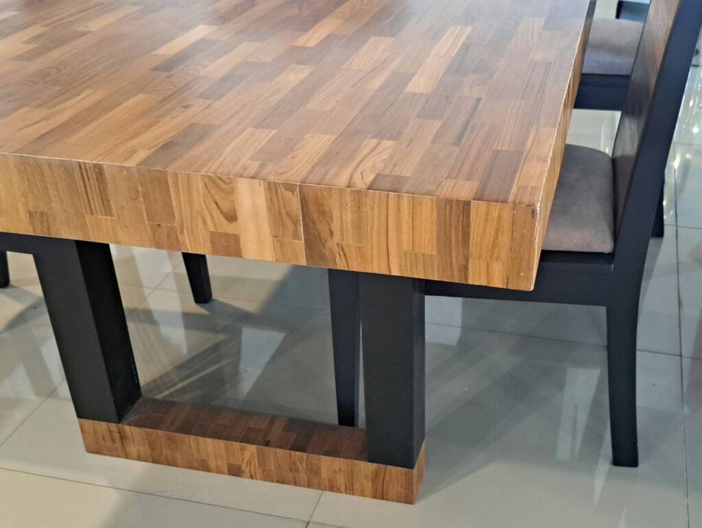 Black & Brick Dining Table