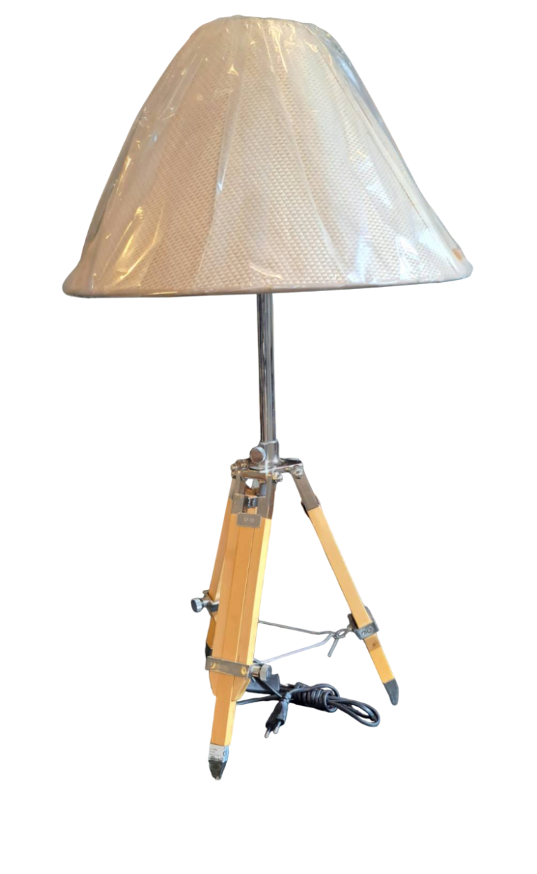 Wooden Tripod Table Lamp